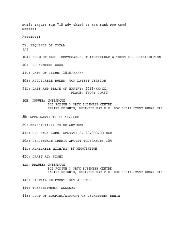 LC Draft Raw Cashew Nut | PDF | Letter Of Credit | Payments