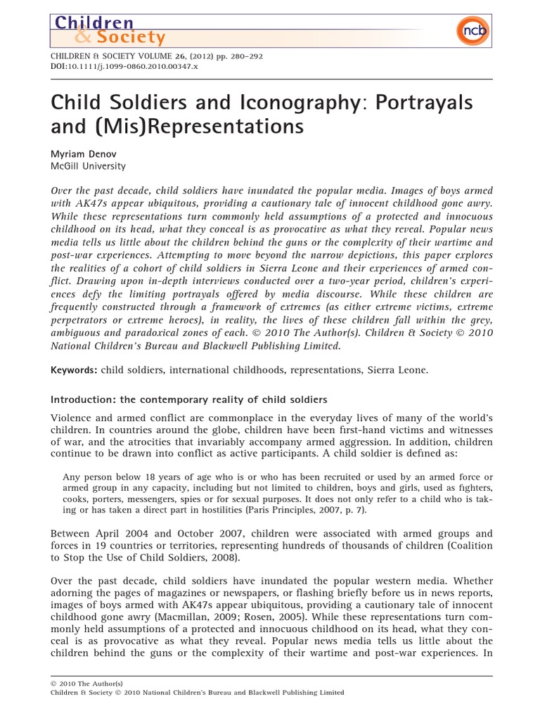 Child Soldiers and Iconography | PDF | Victimisation | Violence