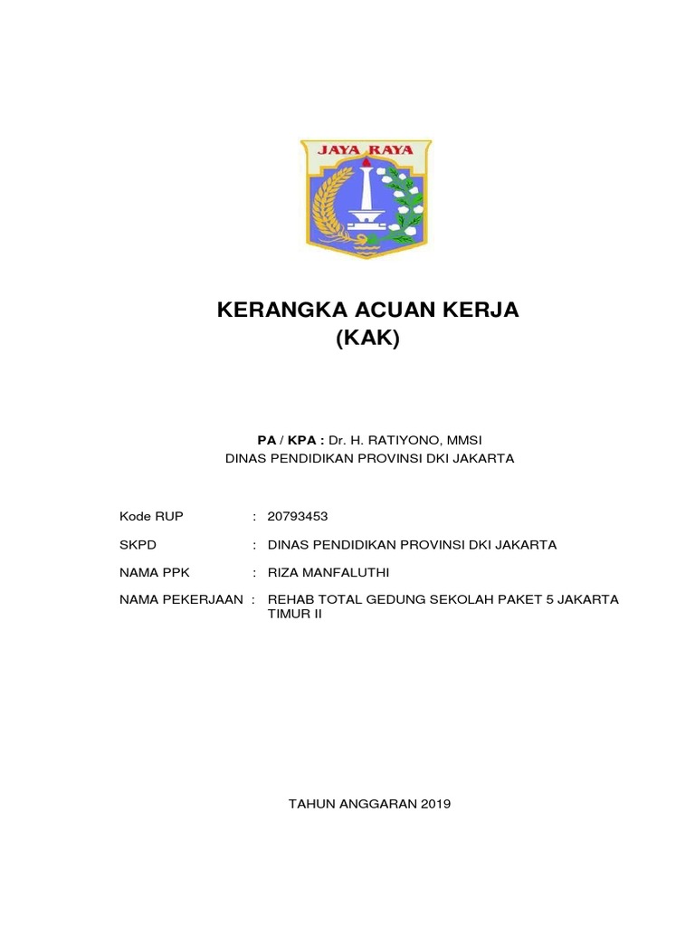 01 KAK GEDUNG SEKOLAH Paket 5 Final PDF | PDF