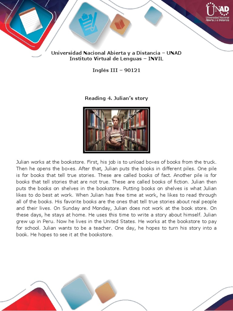 Reading 4 Julians Story | PDF