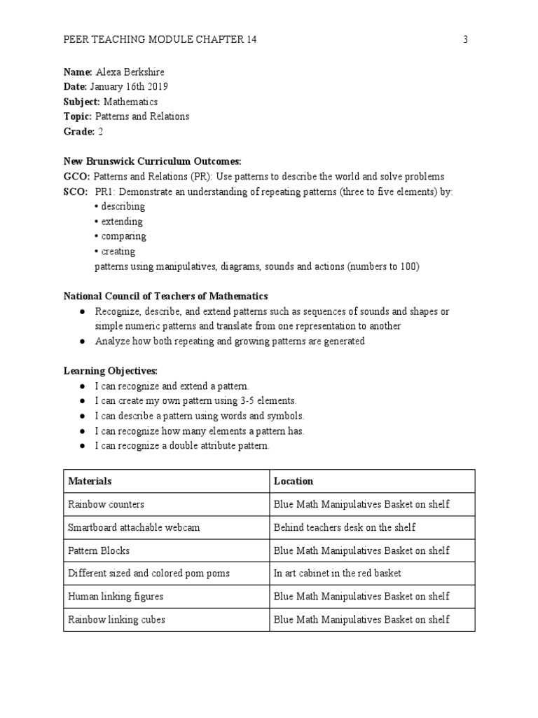 Peer Teaching Math 2 Pdf Pedagogy Psychological Concepts