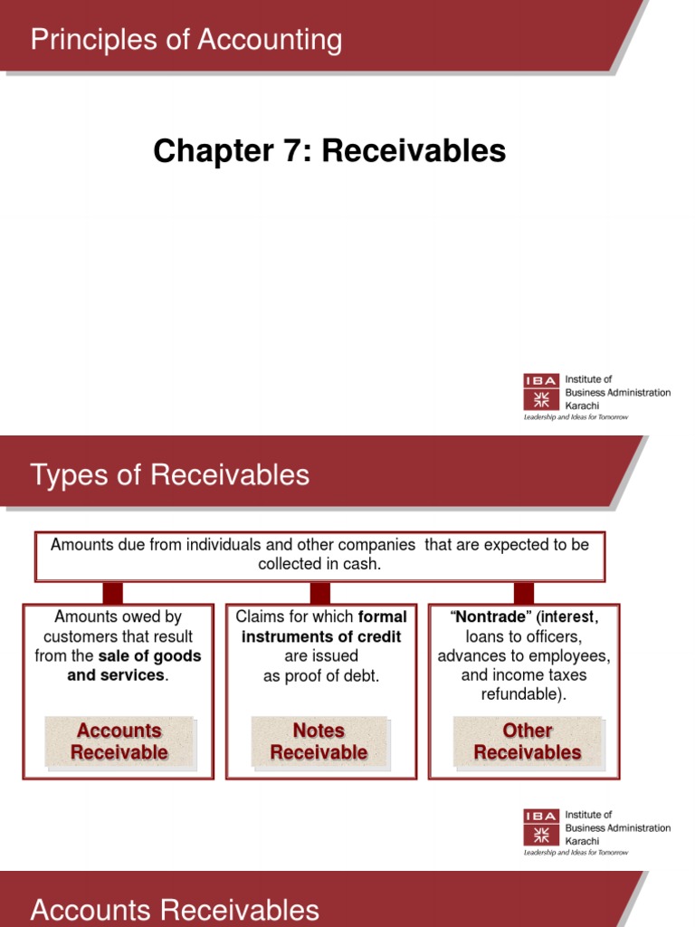 Chapter 7 Receivables Principles Of Accounting Download Free Pdf