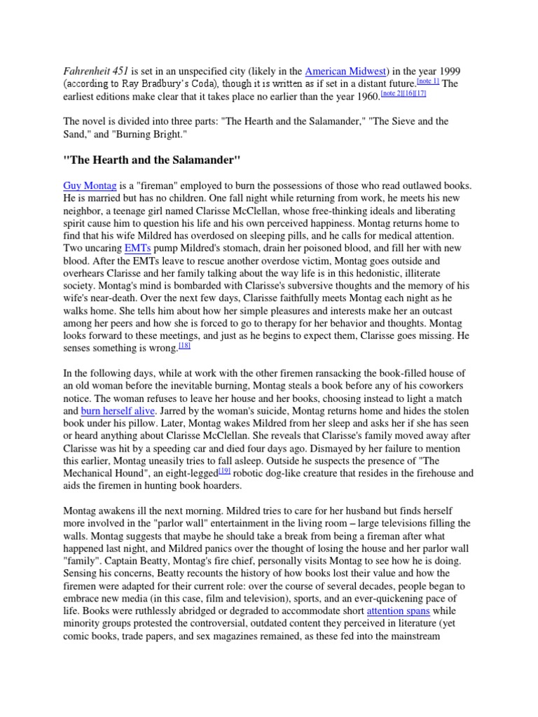 "The Hearth and The Salamander": Fahrenheit 451 Is Set in An ...