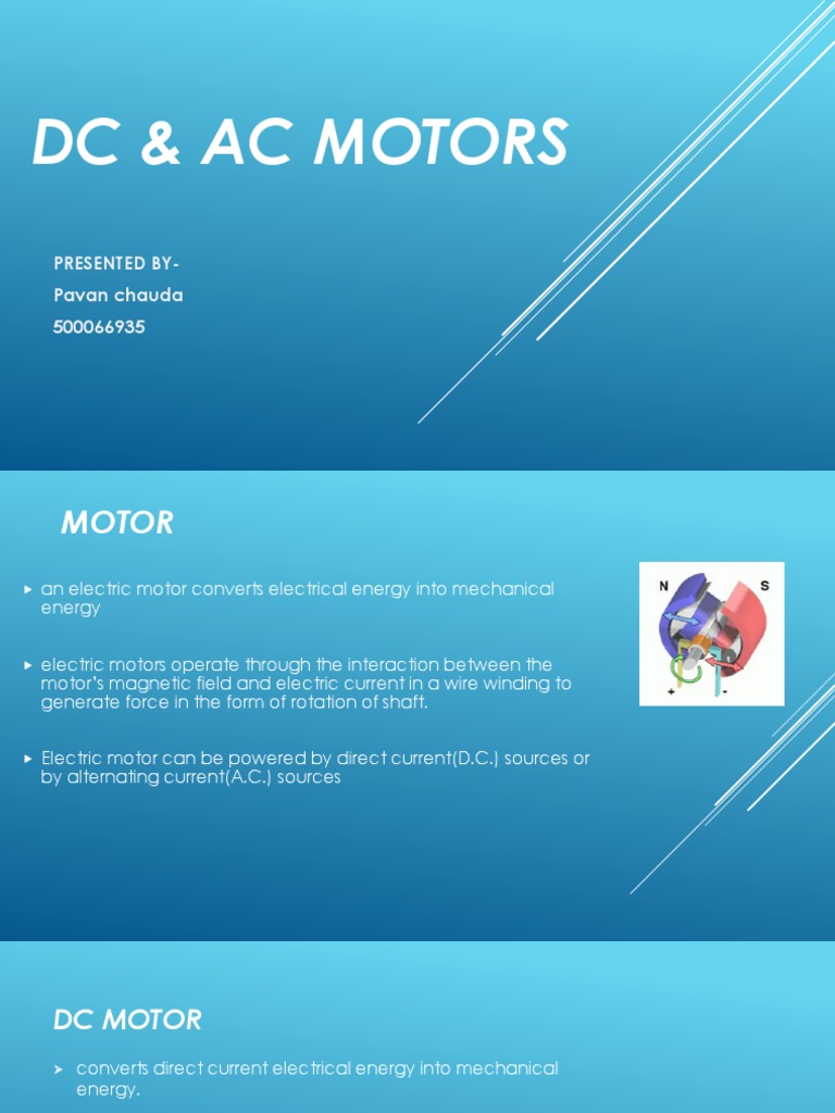 DC vs AC Motors Guide | PDF | Electric Motor | Electromagnetic Induction