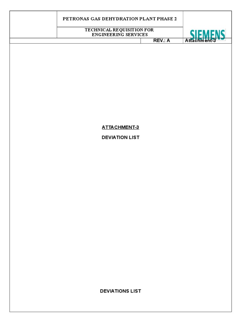 Attachment 3 Technical Deviation Form | PDF