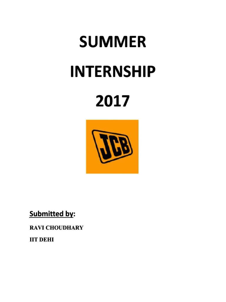 JCB Training Report PDF | PDF | Nut (Hardware) | Piston