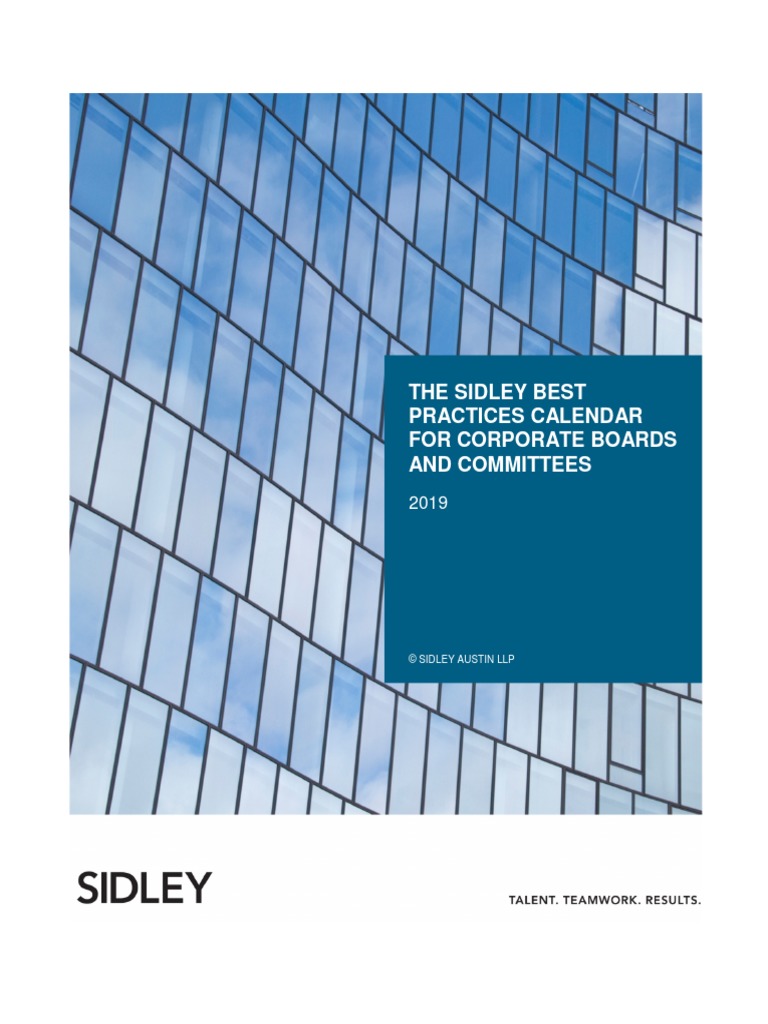 Best Practices Calendar | PDF | Board Of Directors | Corporate Governance