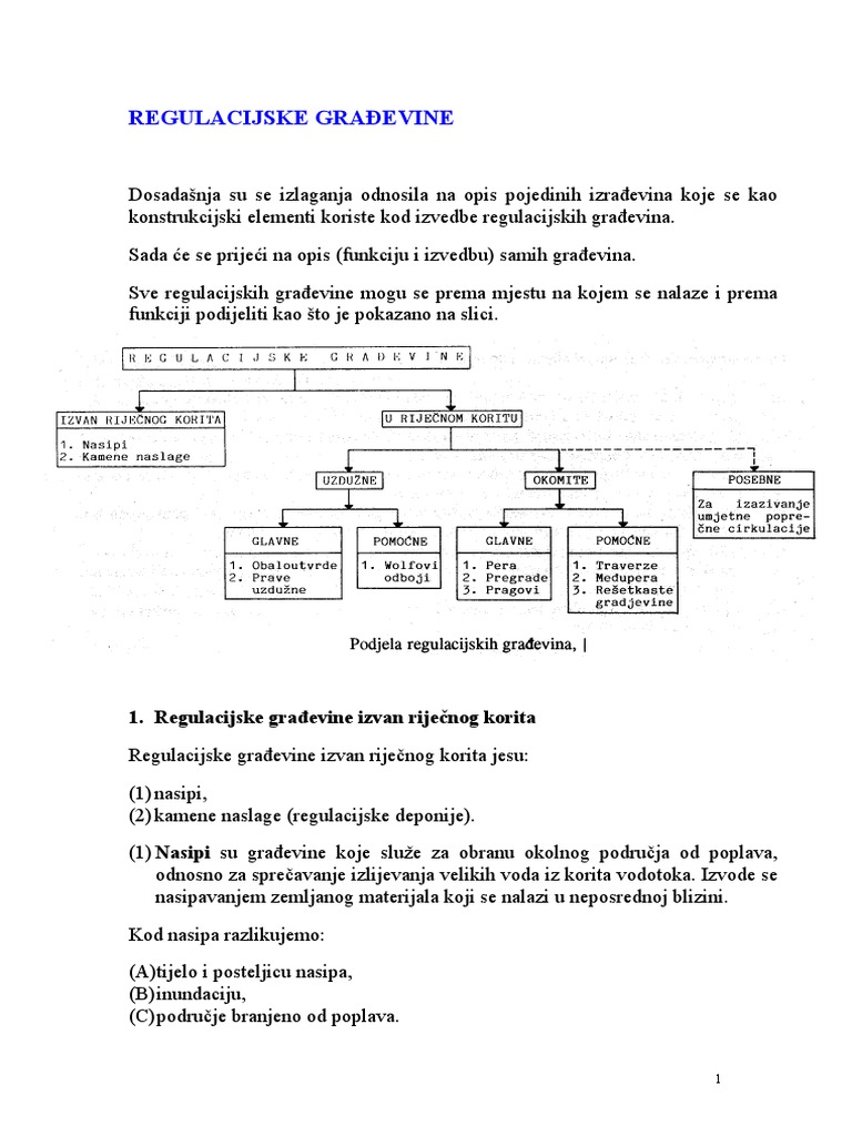 Regulacijske Gradjevine PDF | PDF