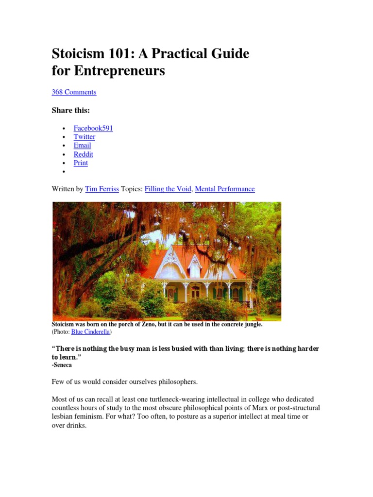 Stoicism 101: A Practical Guide For Entrepreneurs: Share This ...