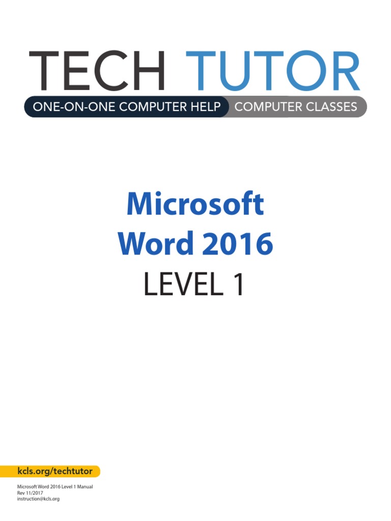 Word Level 1 PDF | PDF | Microsoft Word | Software