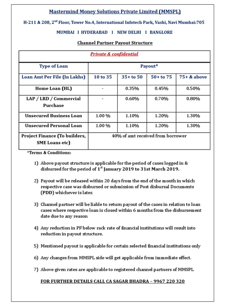 1A. Channel Partner Payout Structure - Attachment | PDF