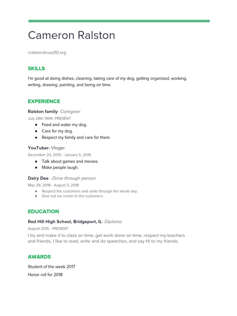 Cameron Ralston Resume | PDF
