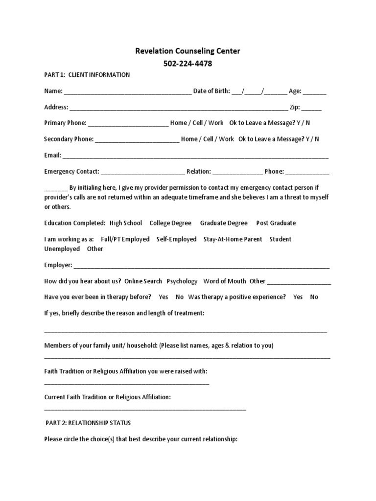 Intake Documents | PDF | Substance Abuse | Credit Card