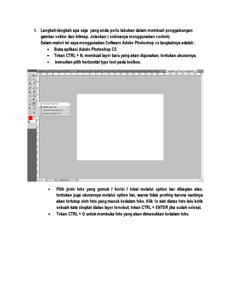 Cara Menyatukan Vektor Dan Bitmap | PDF
