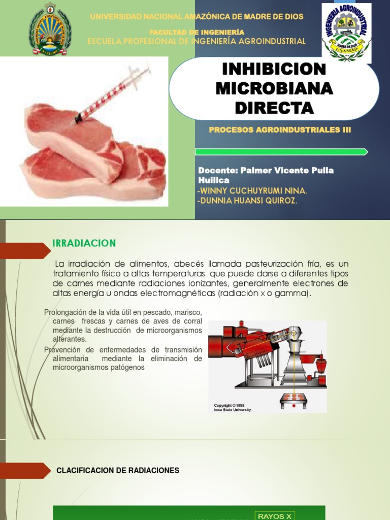 Inhibicion Microbiana Directa | PDF | Carne | Alimentos