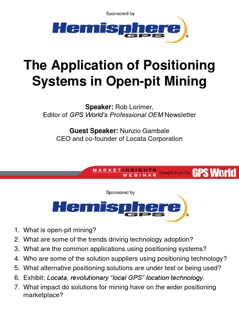 GPS Applications in Open Pit Mining | PDF | Global Positioning System ...