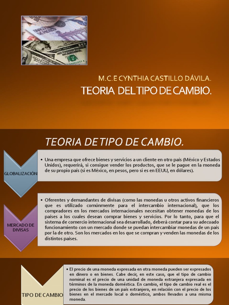Teoría Del Tipo de Cambio | PDF | Tipo de cambio | Mercado de divisas