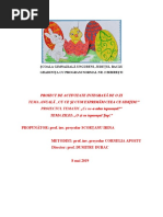 Corciovei Proiect Didactic Povestea Iepurasului de Paste PDF | PDF