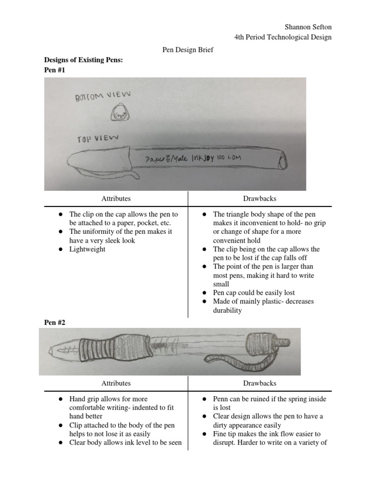Pen Design Write-Up | PDF | Nature