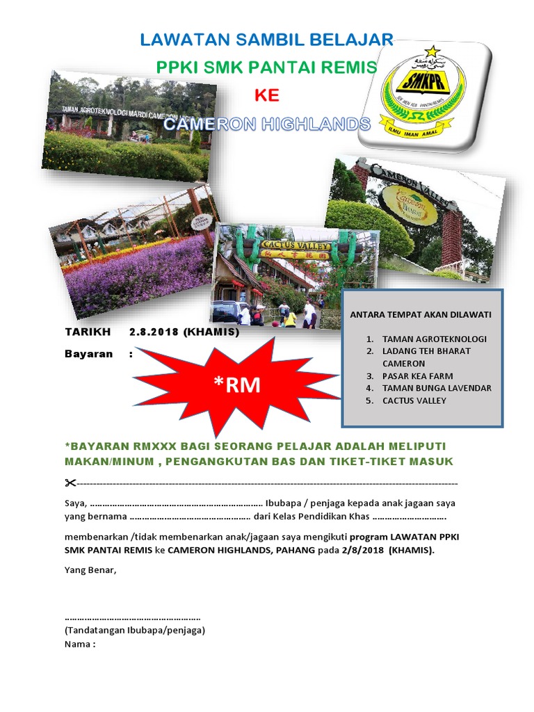 Contoh Flyers Cameron Highland | PDF