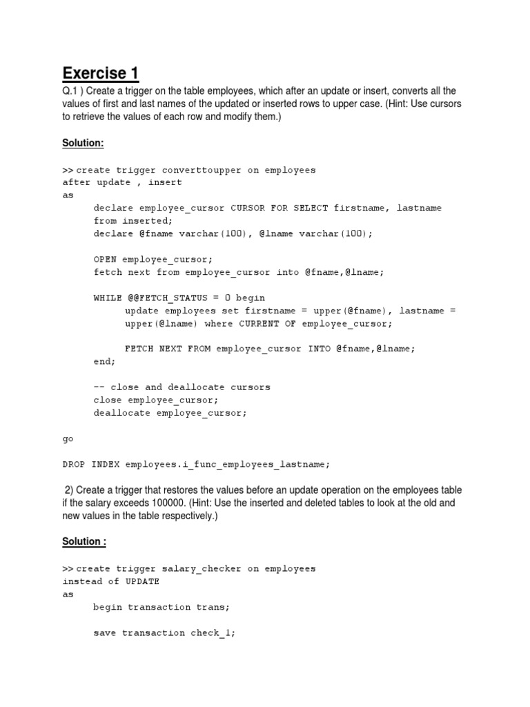 Lab 8 Solutions | PDF | Sql | Data Management Software