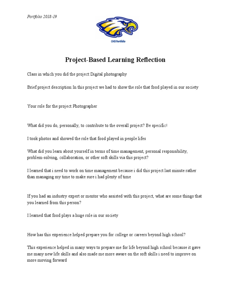 Food Photography Project Reflection | PDF