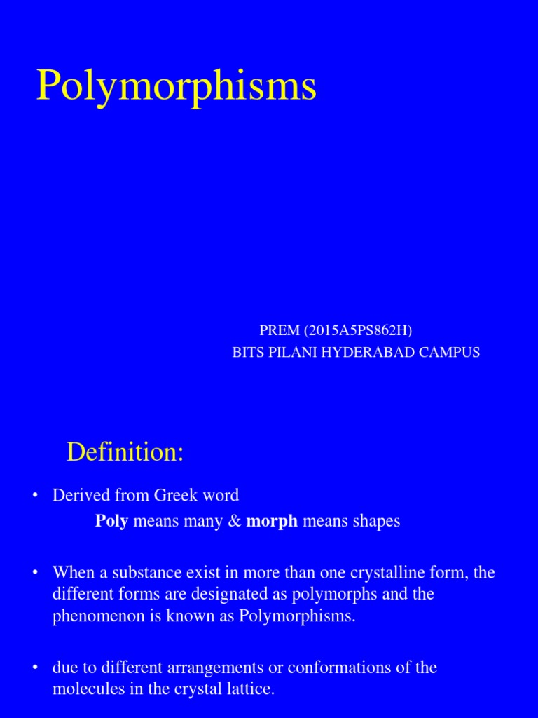 Polymorphism | PDF | Crystal | Solubility