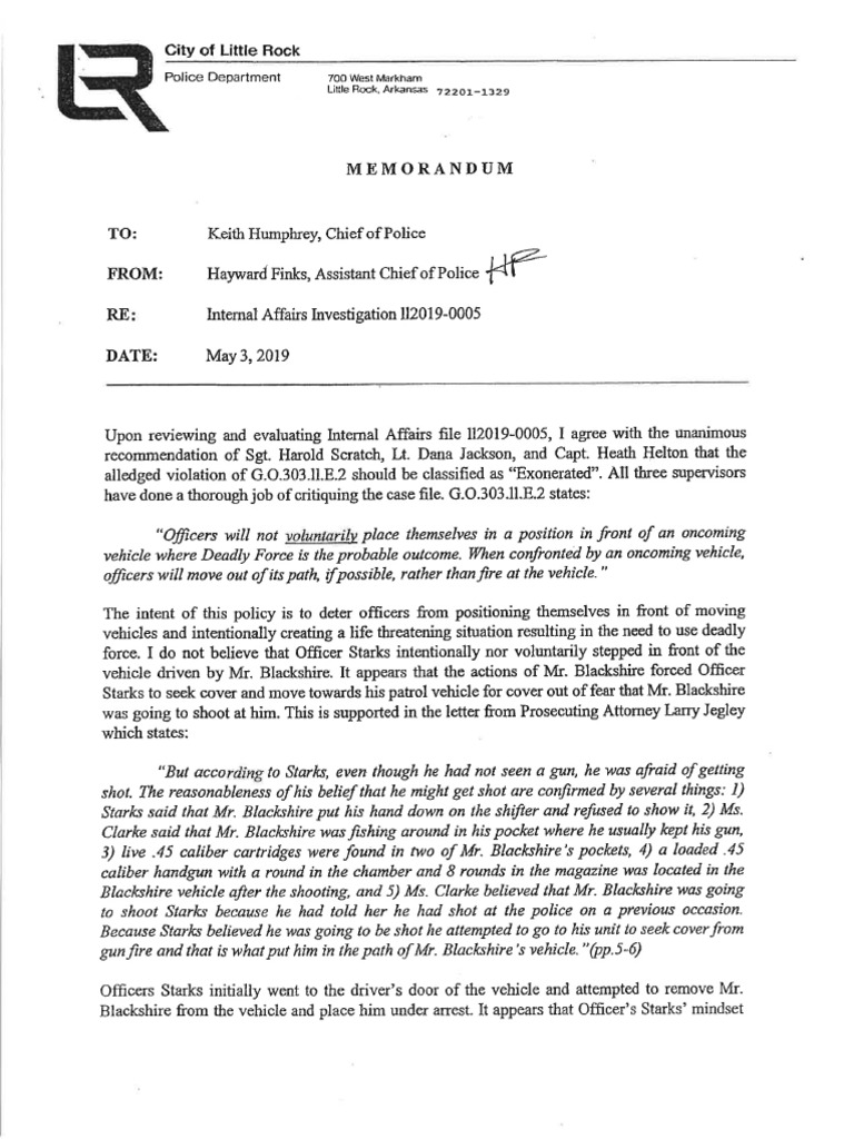 Memos, termination letter filed in Starks investigation