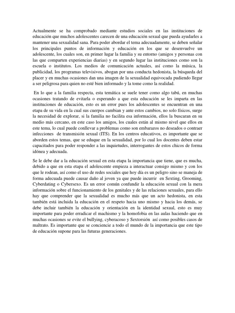 Qué Es Espermarquia | PDF | Educación sexual | Reproducción humana