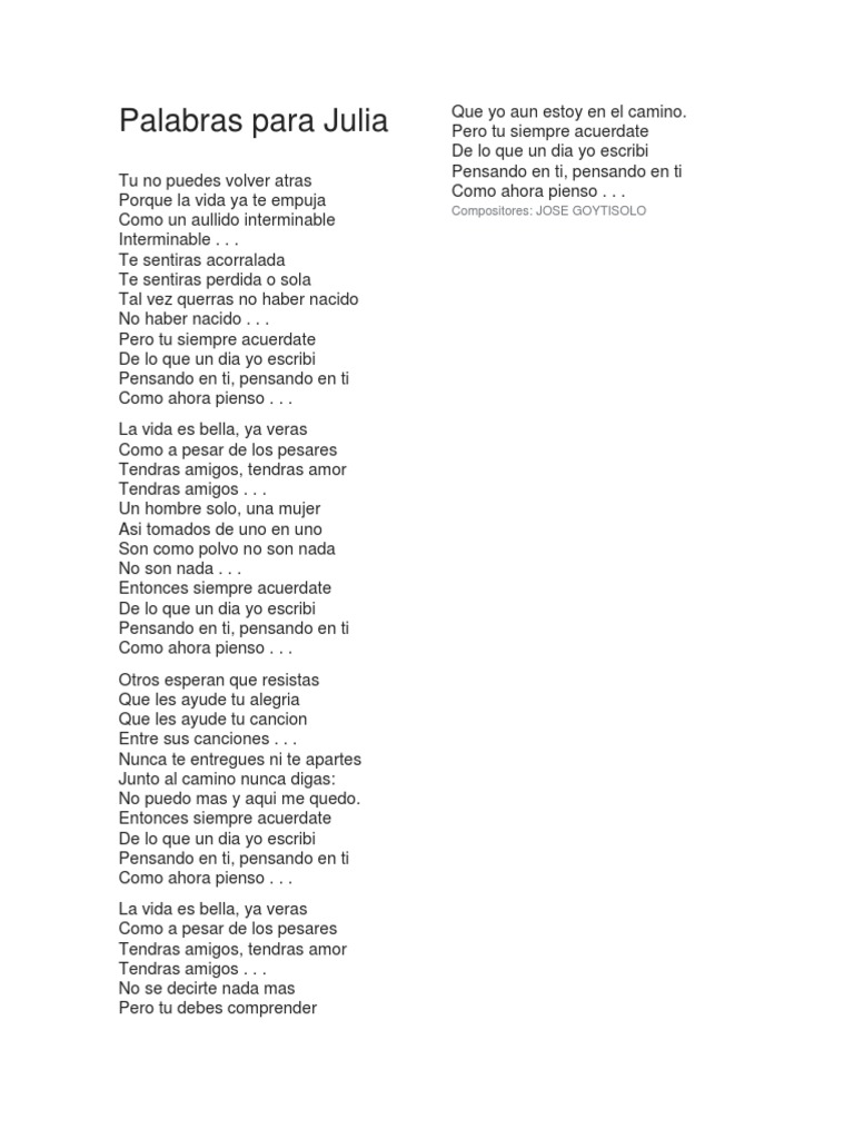 Palabras para Julia | PDF