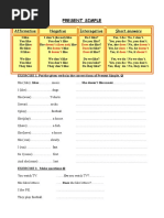 3rd Person Present Simple Verb Examples | PDF | Grammatical Number ...
