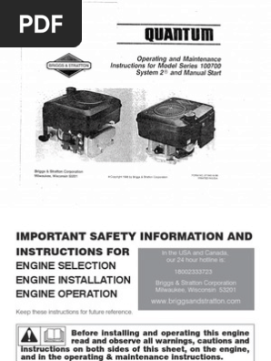 Briggs and stratton quantum xm 55 manual store