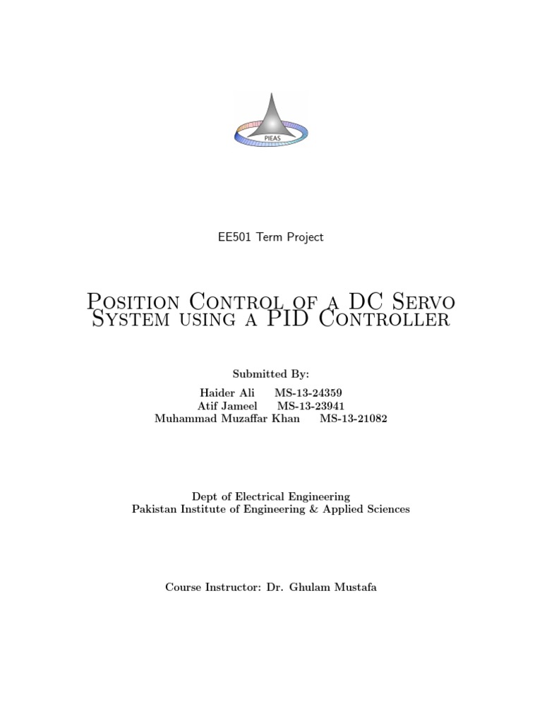 Position Control of A DC Servo Using A PID PDF | PDF | Control Theory ...