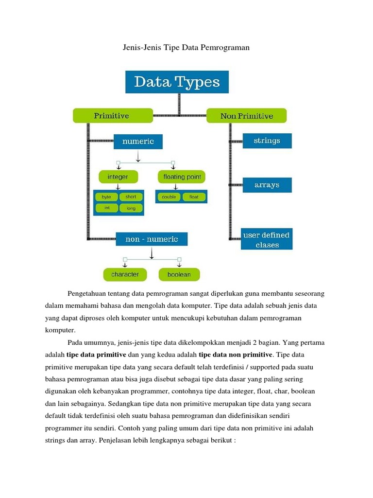 Jenis Tipe Data Pemrograman | PDF