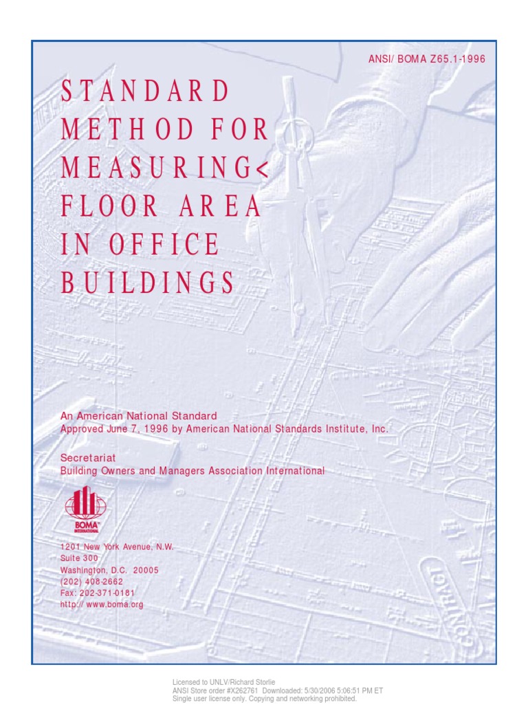 BOMA Floor Area Measurement | PDF | Wall | Business