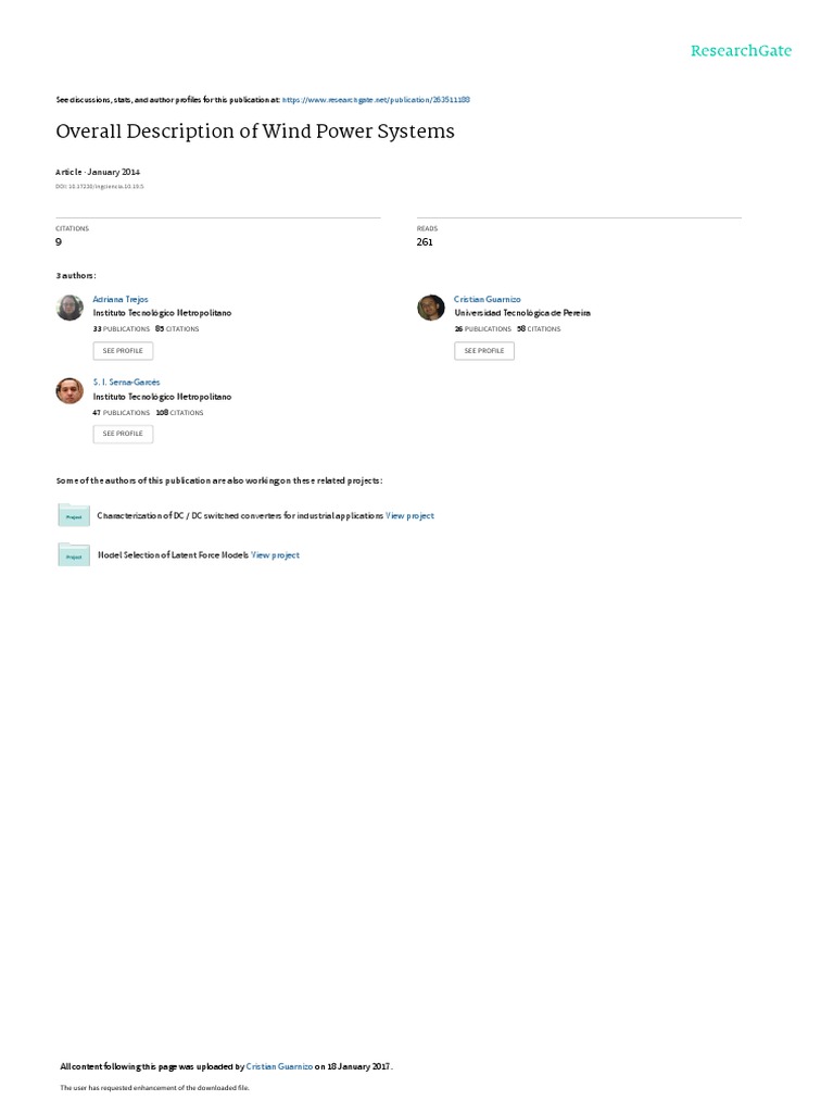 Overall Description of Wind Power Systems | PDF | Wind Power | Control ...