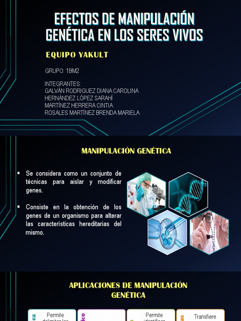 Efectos de Manipulación Genética en Los Seres Vivos1200 | Implantación ...