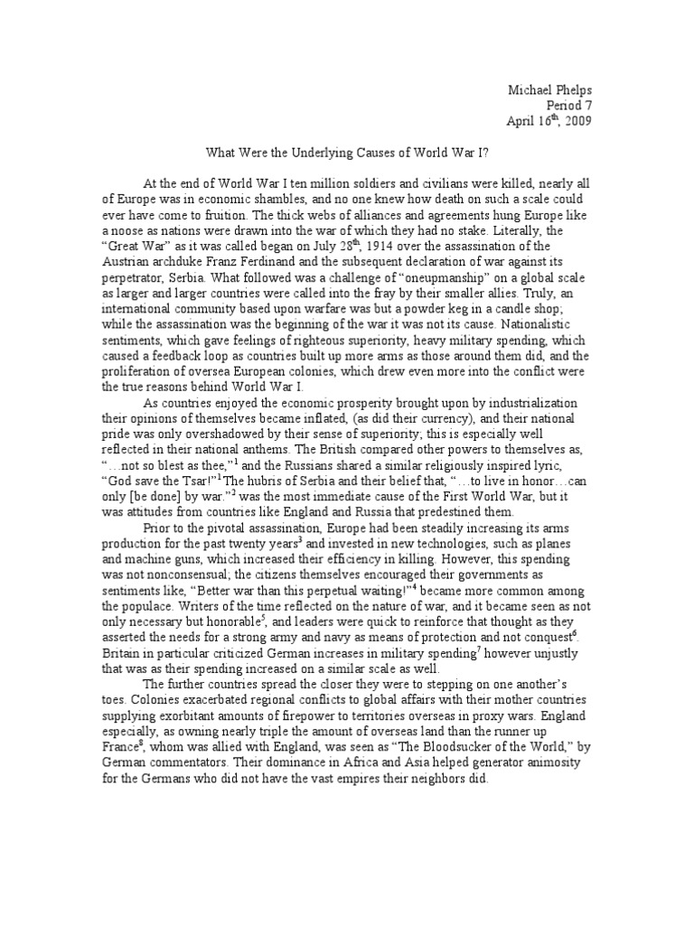 Wwi DBQ | PDF | World War I | German Empire