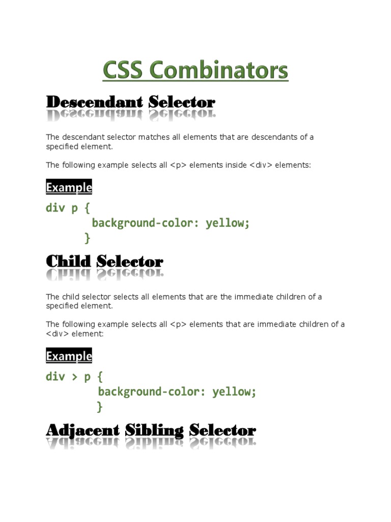 Combinators HTML | PDF