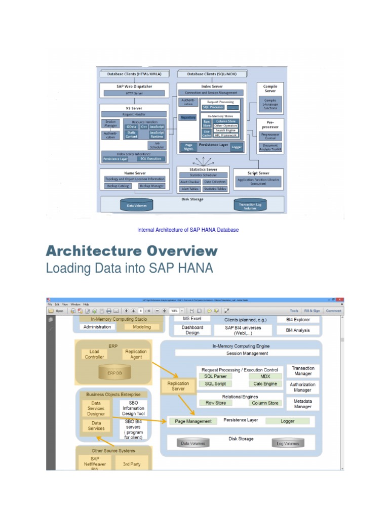 SAP HANA Database Architecture | PDF | Sap Se | Databases