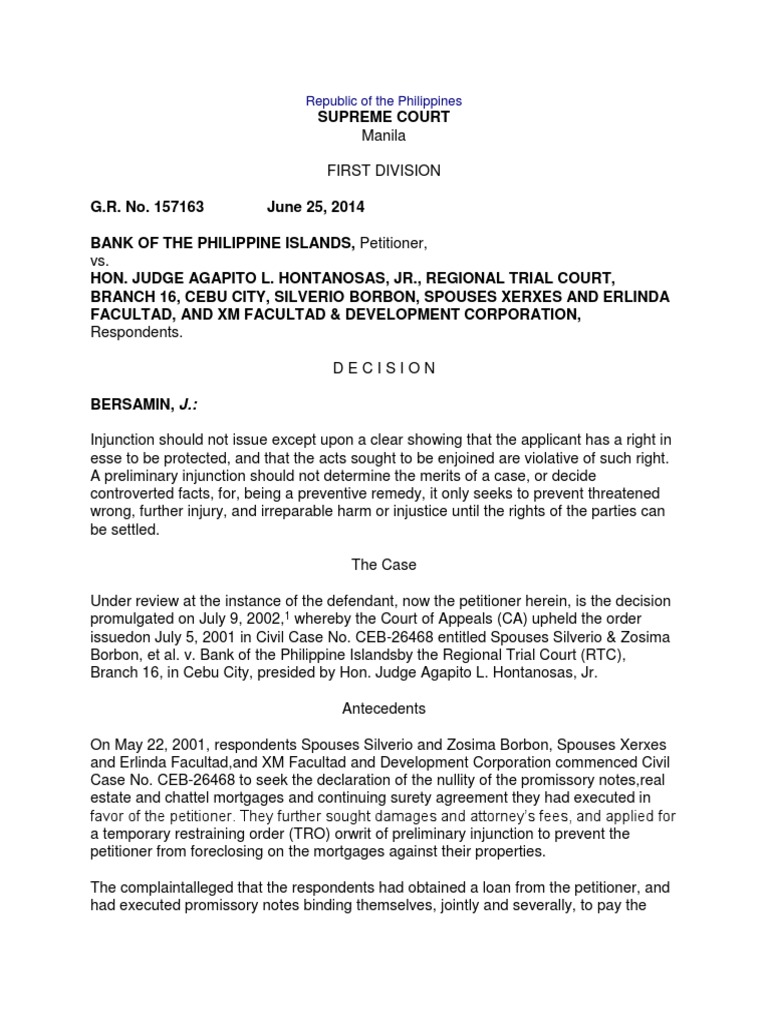 Supreme Court Ruling on Preliminary Injunction | PDF | Injunction ...