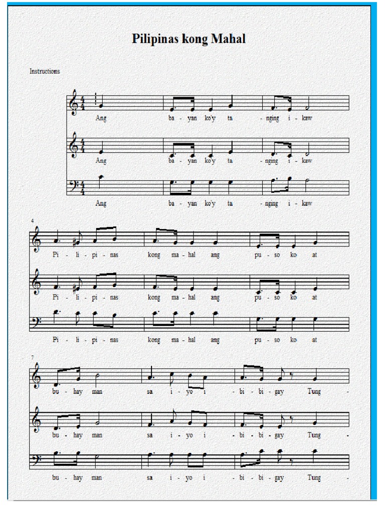 Pilipinas Kong Mahal Word | PDF