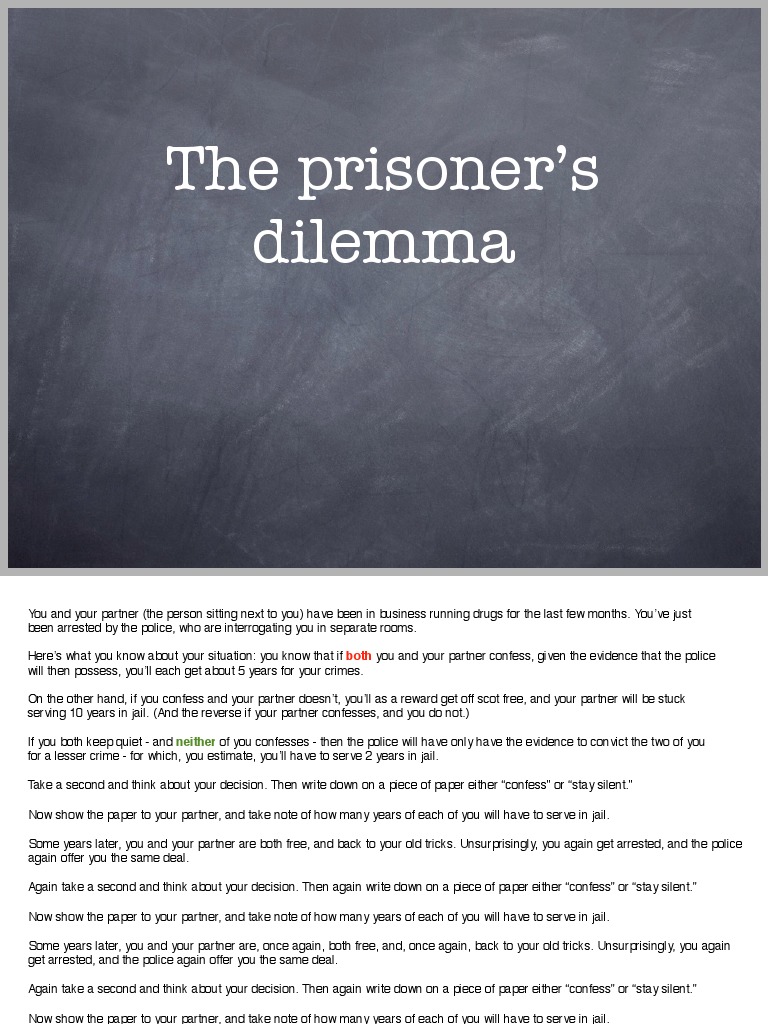 The Prisoner's Dilemma: Analyzing the Paradoxical Nature of Rational Decision-Making in a Game ...