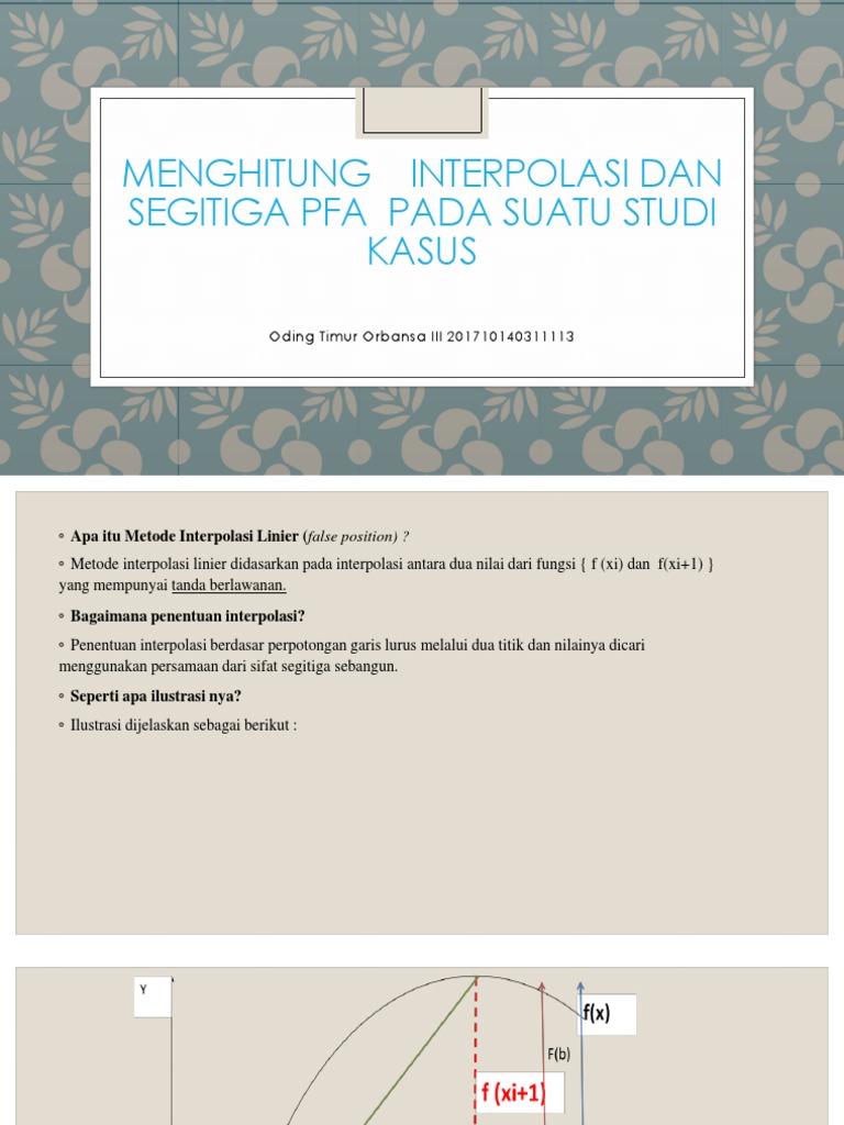 Menghitung Interpolasi Dan Segitiga PFA Pada Suatu Studi | PDF