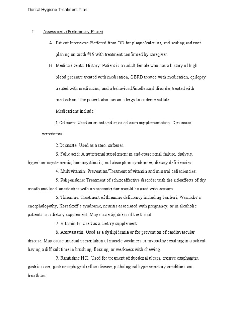 TX Plan | PDF | Human Tooth | Oral Hygiene