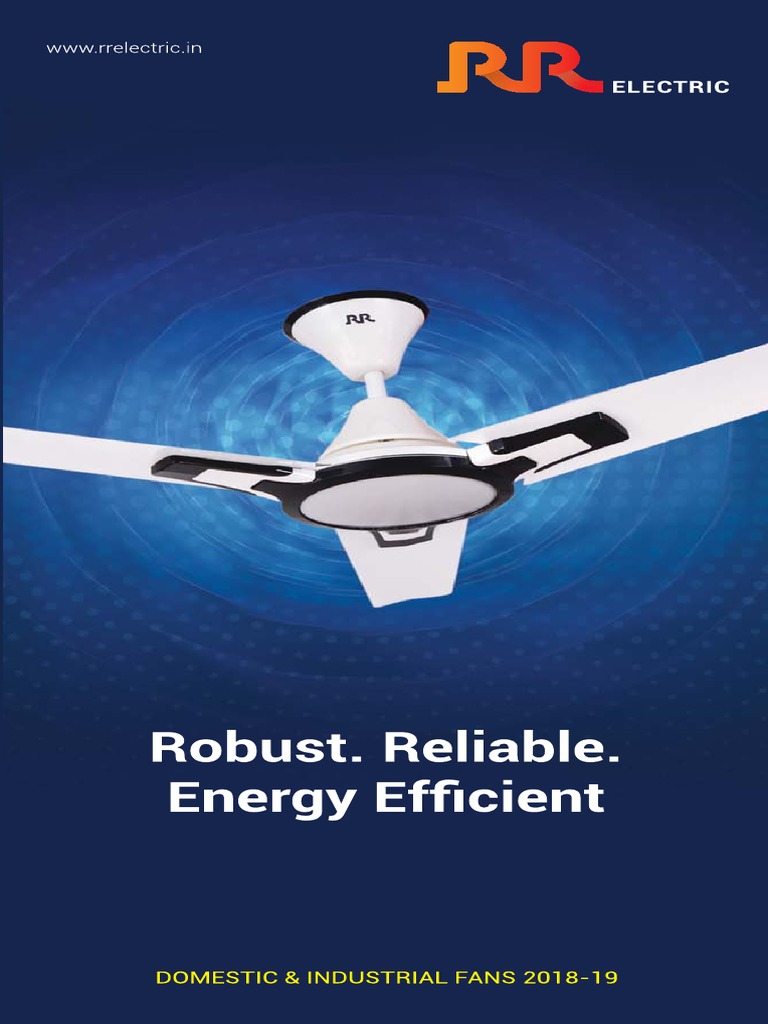 RR Electric Fan Catalogue Dec 2018 | PDF