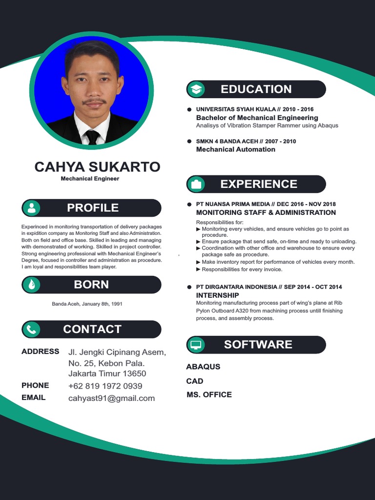 CV Cahya Sukarto | PDF | Systems Engineering | Science And Technology