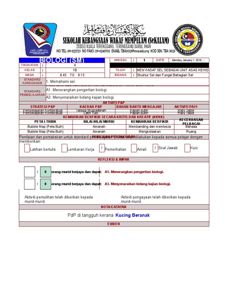 Tapak Erph Biologi SM | PDF