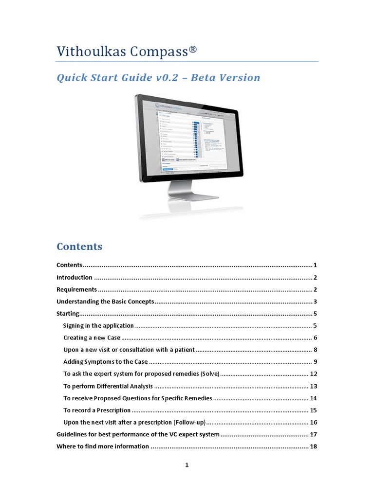 Vithoulkas Compass Quick Start Guide v0 2 | PDF | Homeopathy | Medical ...