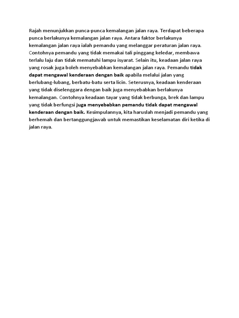 Faktor-Faktor Kemalangan Jalan Raya | PDF